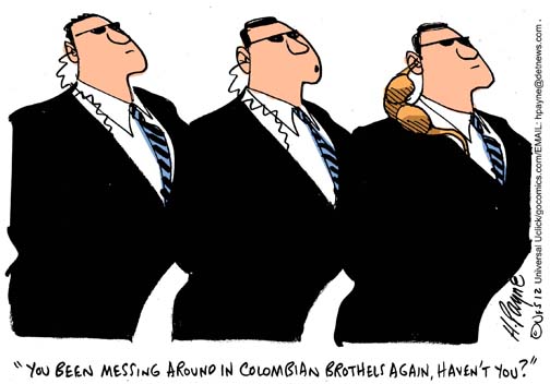 Henry Payne » Editorial Cartoon: Secret Service Girls