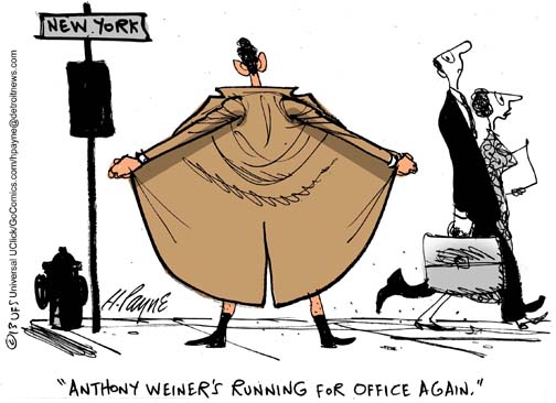 Henry Payne » Cartoon: Weiner Flash