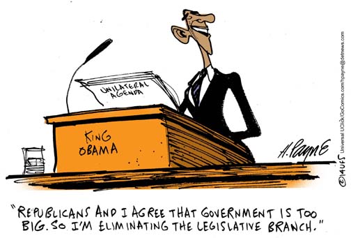 Henry Payne » Cartoon: Unilateral Obama