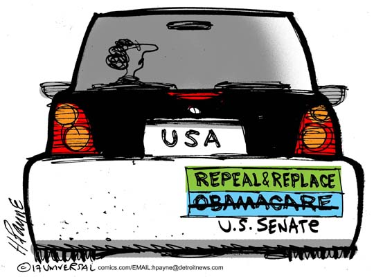 Henry Payne » Cartoon: Repeal and Replace Senate