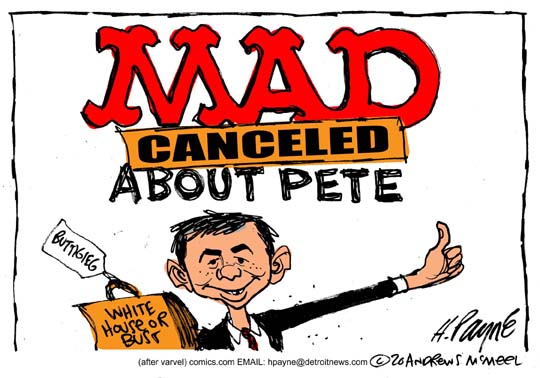 Henry Payne » Cartoon: Buttigieg Out